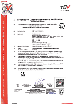 Explosion-proof fans with ATEX- and IECEx certificate | MAICO